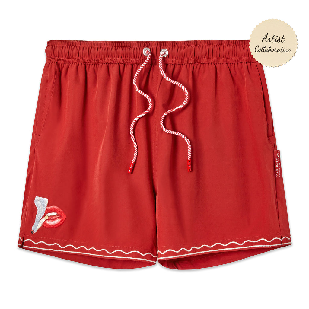 'Tom Wesselmann - Smoker #3' Swim Trunks – Tombolo Company